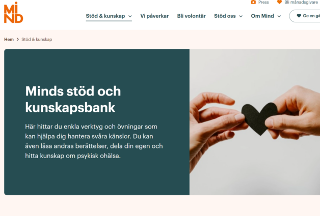 Nytt unikt stöd på Mind.se – mot stress, ångest och självmordstankar – Mind